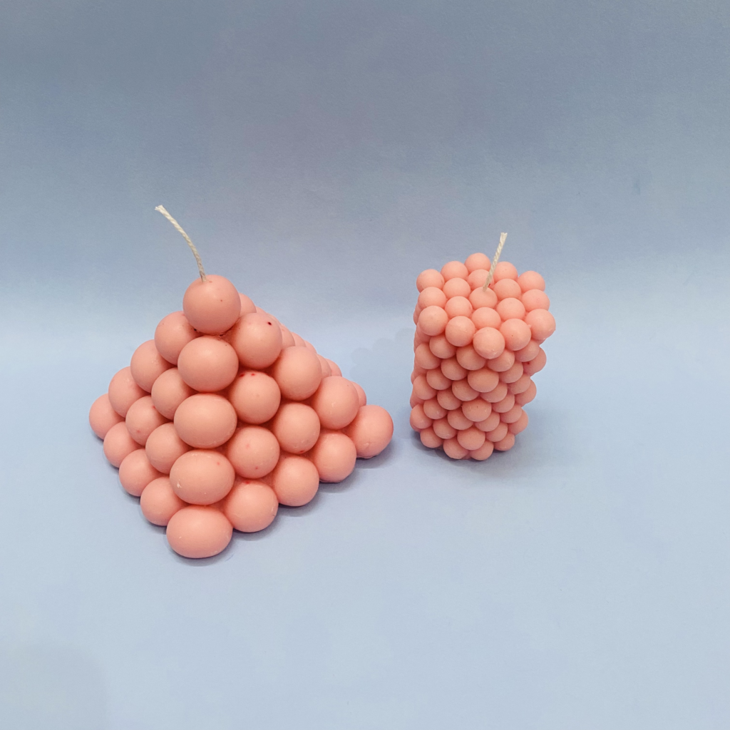 Bubble Candle Pyramid and Pillar Shape